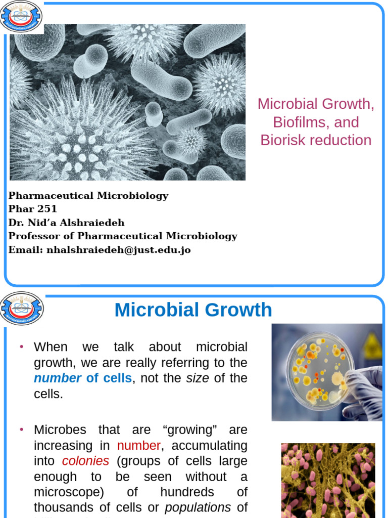 Lec5 - Microbial Growth, Biofilms and Biosafety (1) | PDF | Biofilm ...