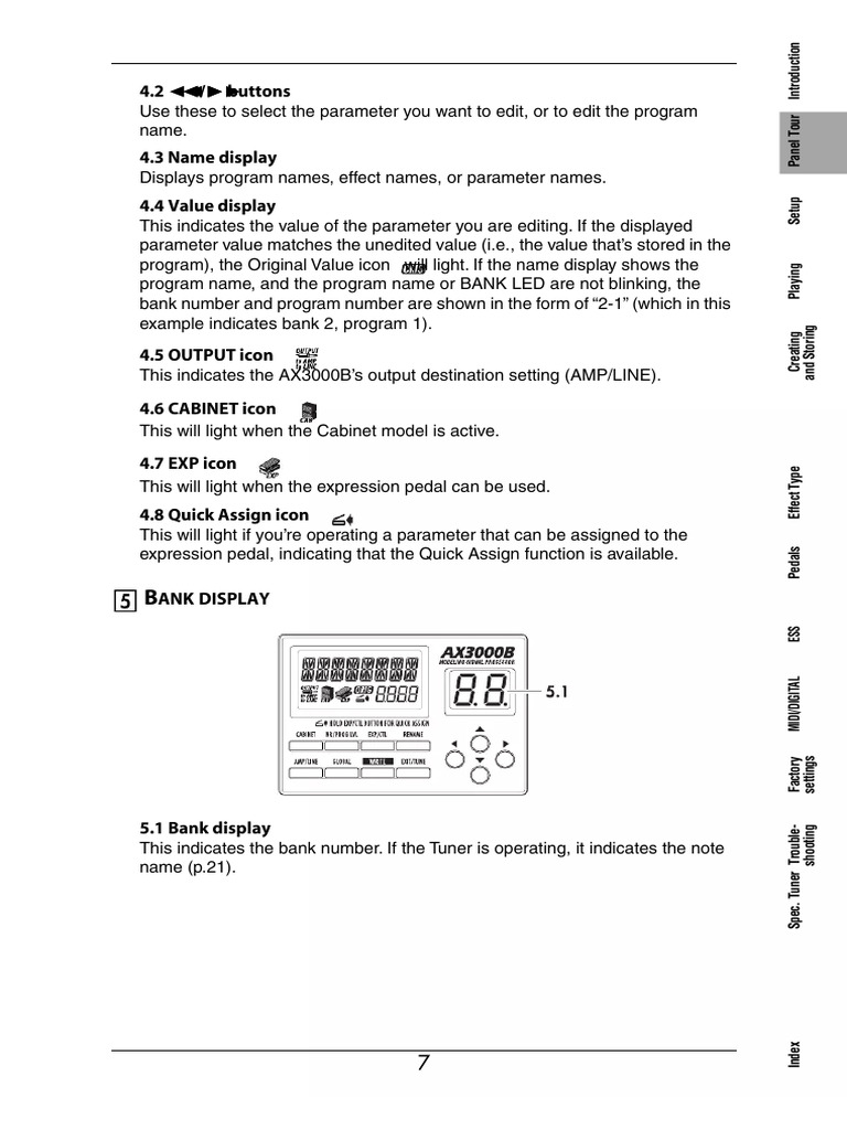 Mode D'emploi Korg AX3000B (68 Des Pages) | PDF | Parameter (Computer ...