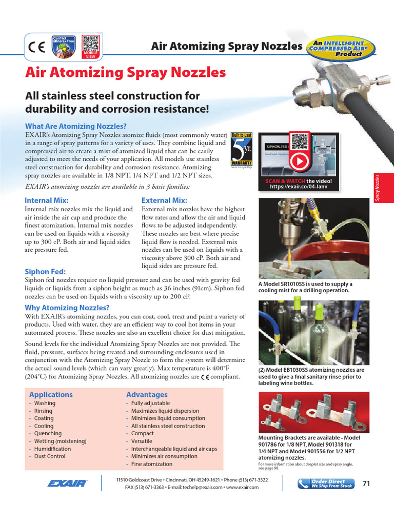 Atomizing Nozzles | PDF | Industrial Processes | Materials