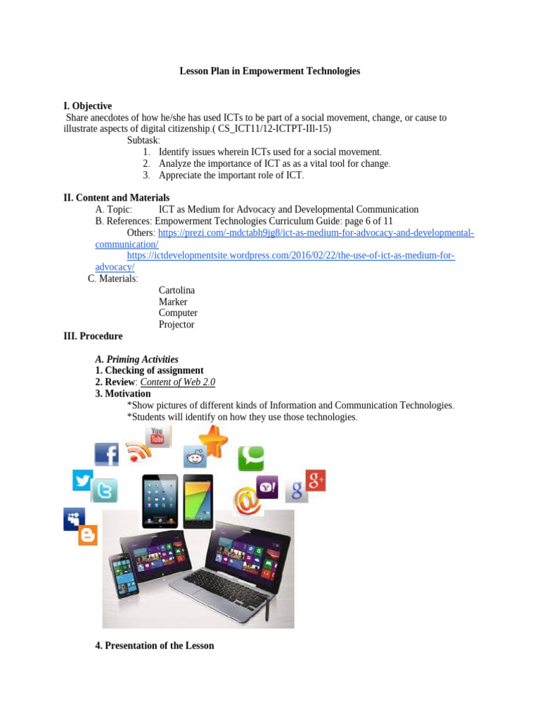 LP in Empowerment Technologies | PDF | Educational Technology ...