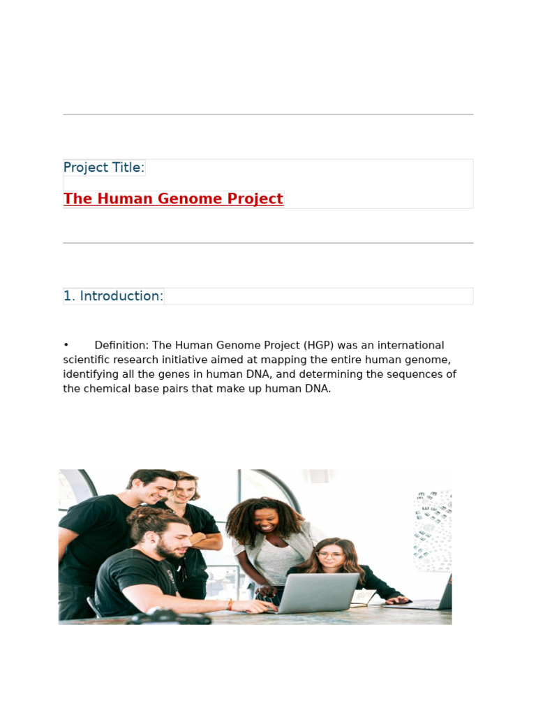 Overview of the Human Genome Project | PDF | Human Genome | Genome