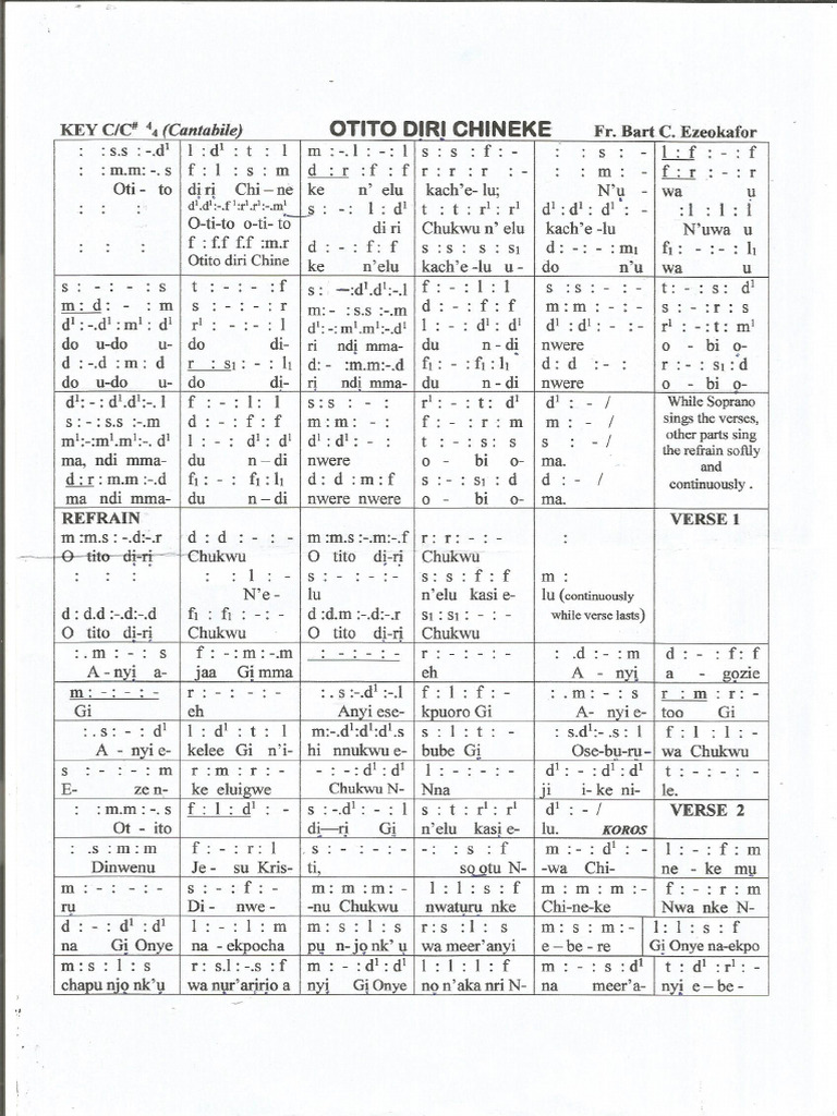 New Otito Diri Chineke | PDF