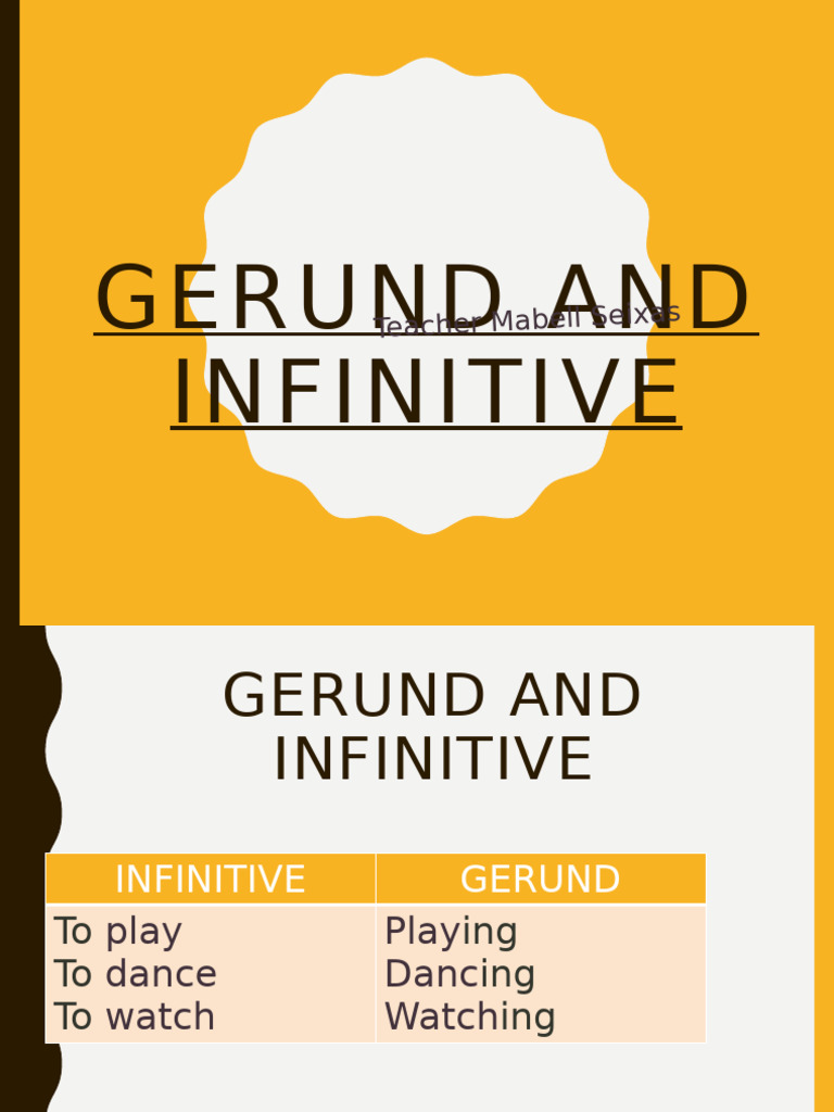 gerunds-and-infinitives-ppt- | PDF | Language Mechanics | Semantic Units