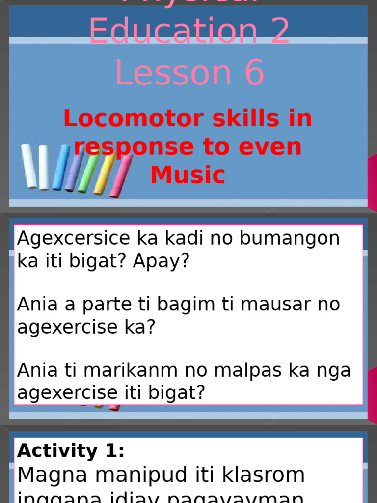 Pe 1st Quarter Lesson 6 10 | PDF