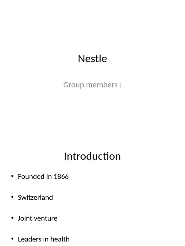 Nestle | PDF