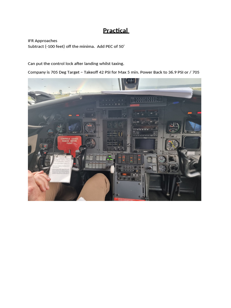 IFR Approach Procedures and Checklists | PDF