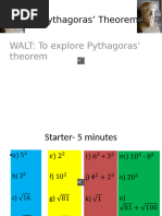 Pythagoras Theorem Worksheet for Class 7 | PDF | Length | Triangle