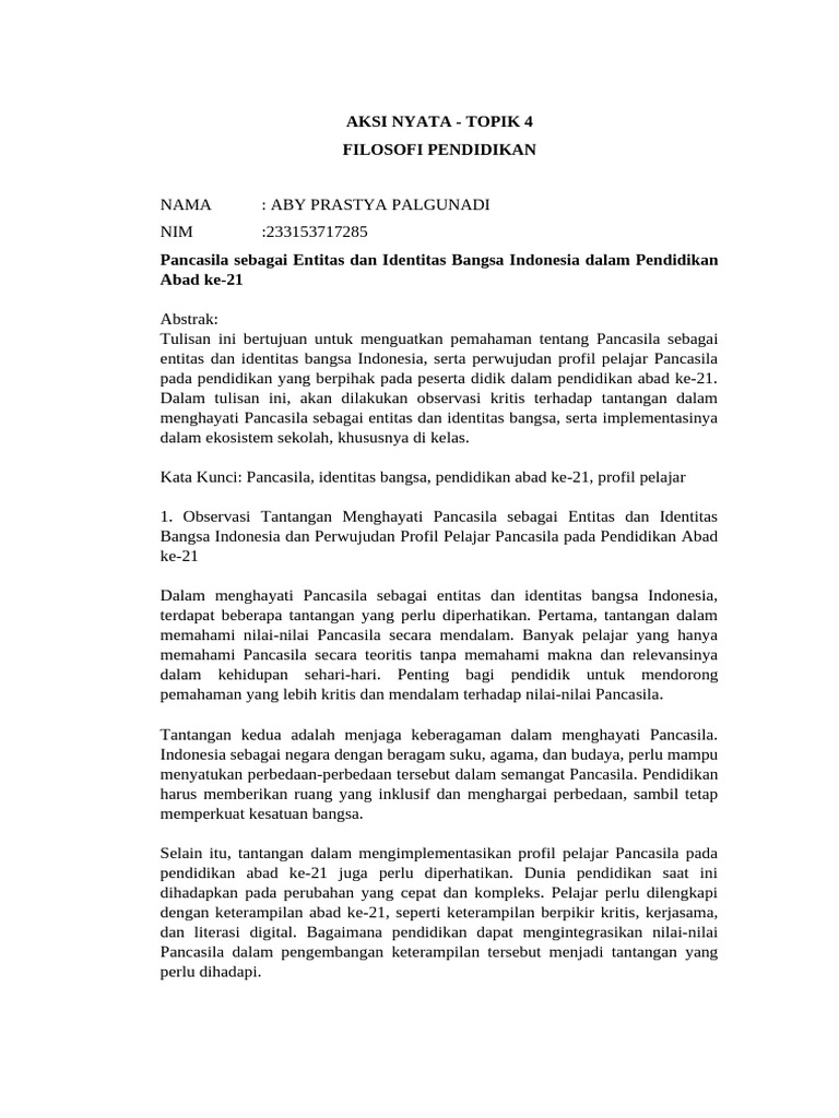 AKSI NYATA-T4 Filosofi | PDF