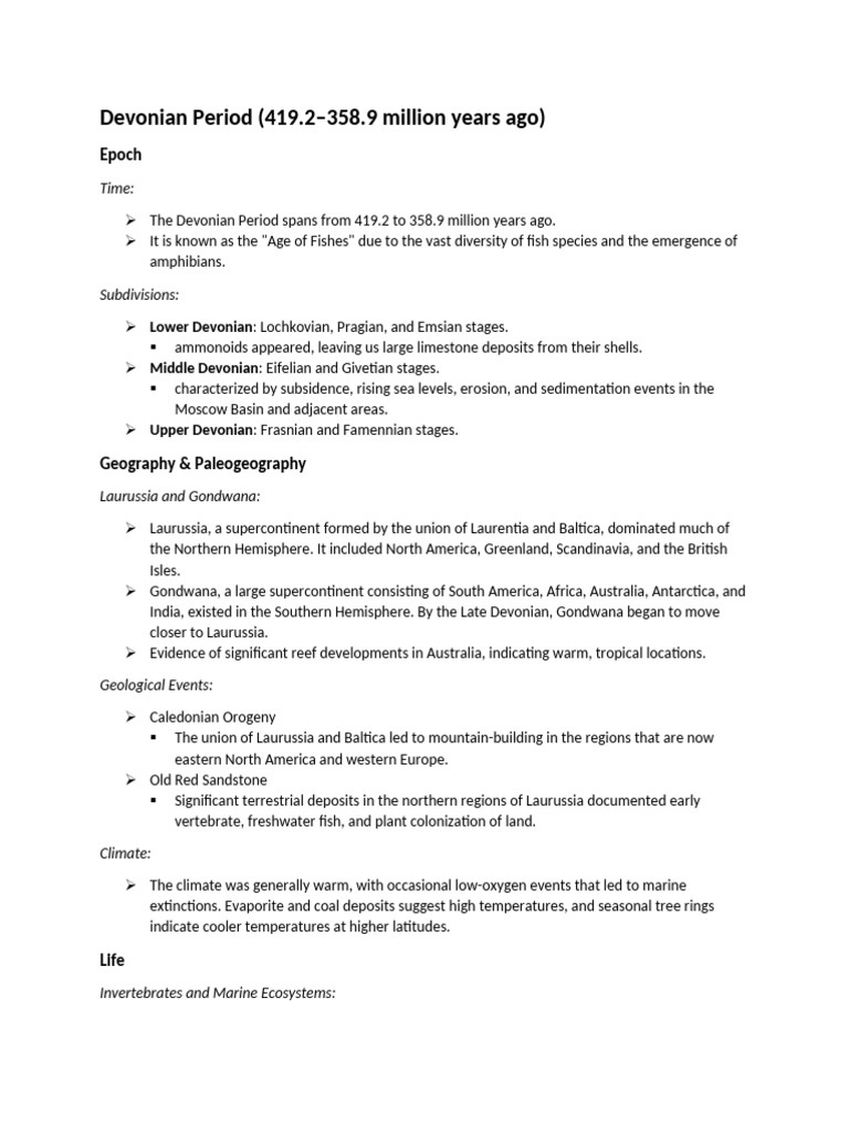 Devonian Period | PDF | Earth Sciences | Geology