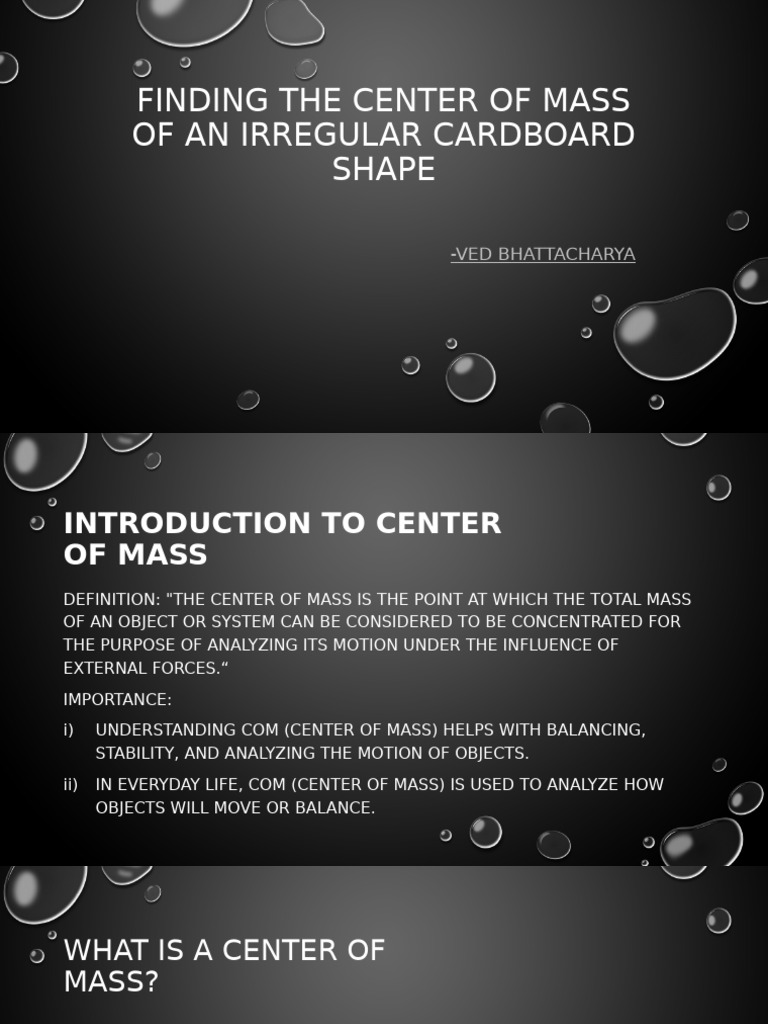 Finding Center of Mass in Irregular Shapes | PDF | Shape | Center Of Mass