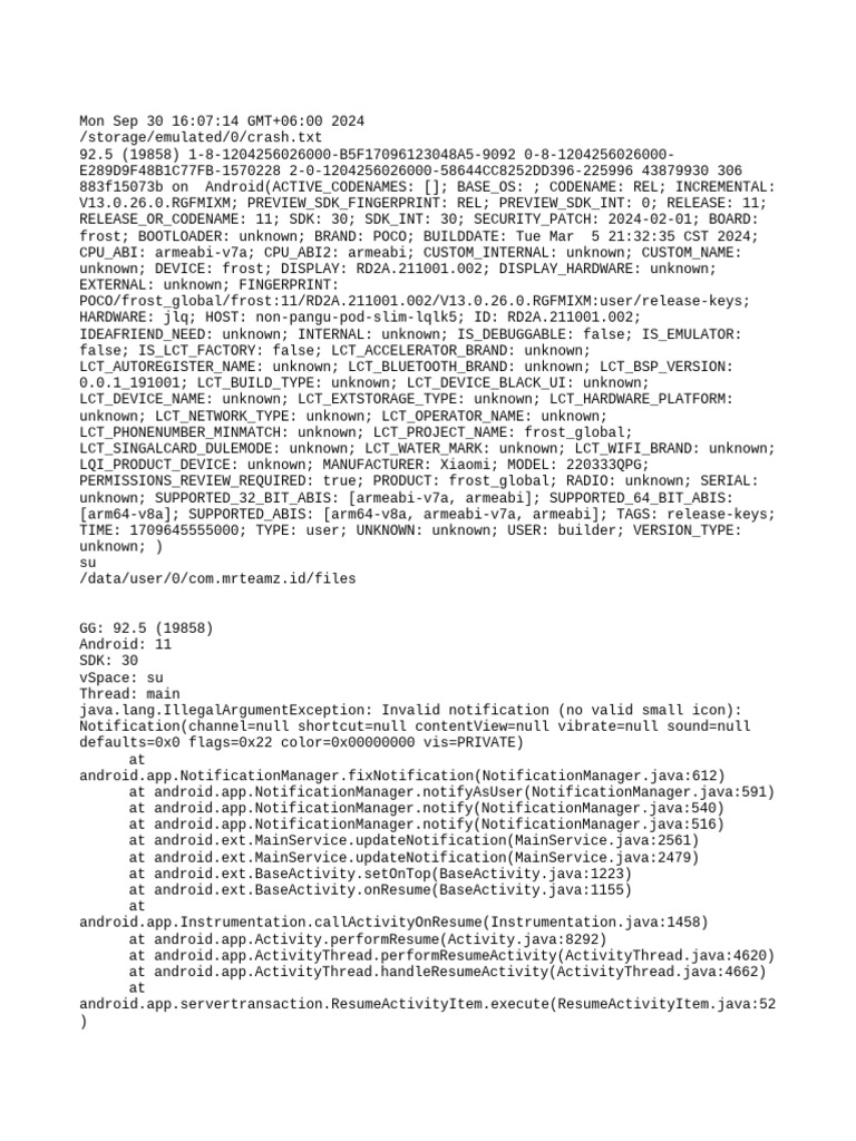 Crash Pdf Android Operating System Java Programming Language