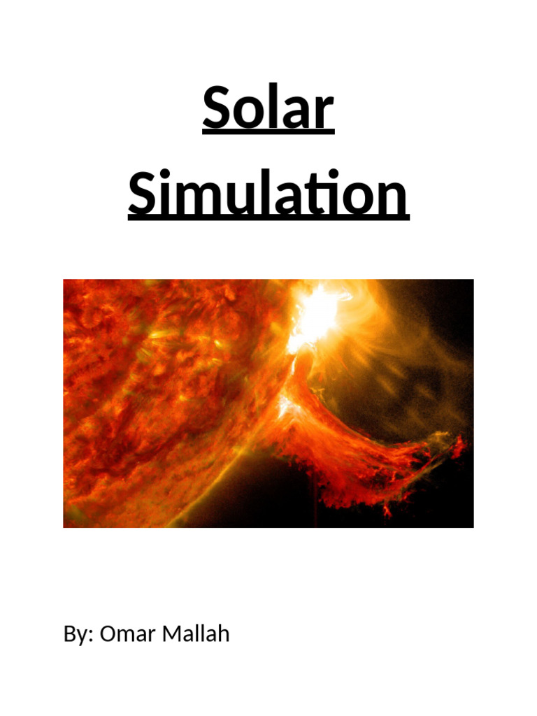 Solar Simulation Techniques Explained | PDF