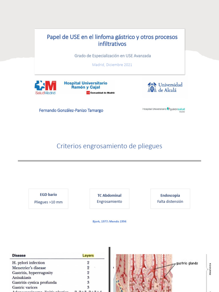 Papel USE Linfoma Gastrico y Otros Procesos GonzalezPanizo 2 | PDF ...