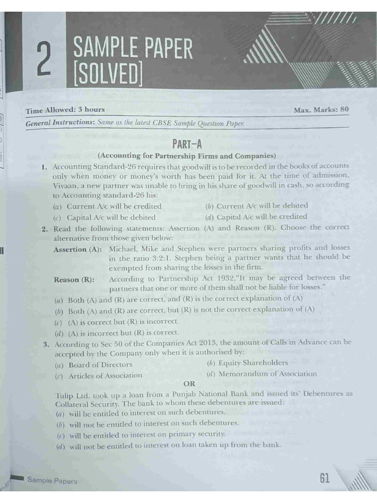 Sample Paper 2 | PDF