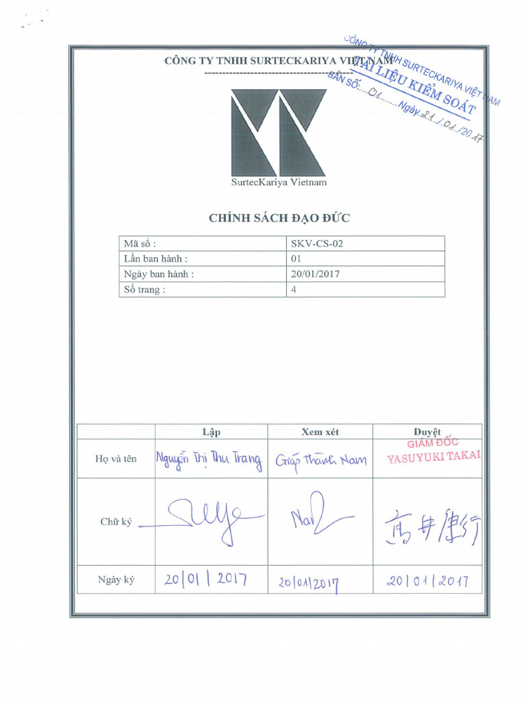 SKV-CS-02 Chính Sách Đ o Đ C | PDF