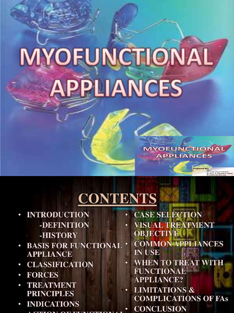 Myofunctional Appliances | PDF