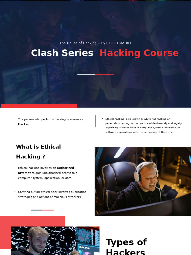 Module 01_Clash Series Ethical Hacking | PDF | Security Hacker | White Hat (Computer Security)