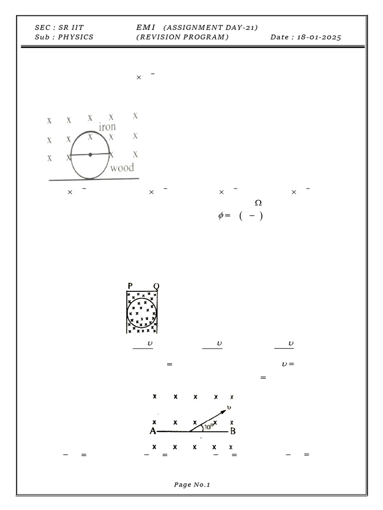 SR - Day-21 - Physics - Emi - Assignment | PDF | Inductance | Inductor