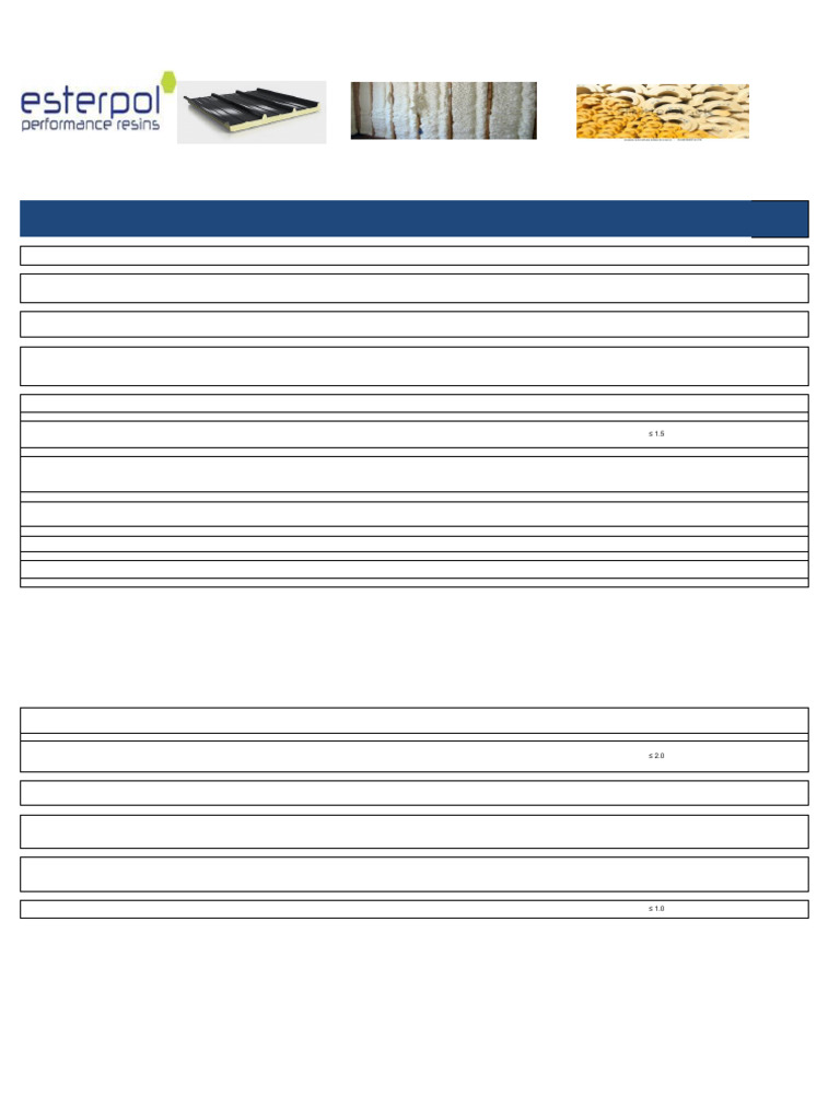 Esterpol Aromatic Polyester Polyols | PDF | Polyurethane | Building ...