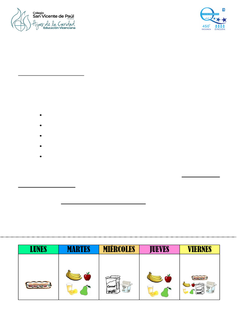 Plan Semanal de Desayunos Saludables | PDF