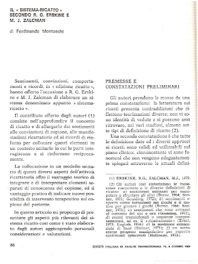 Montuschi - Sistema Ricatto | PDF