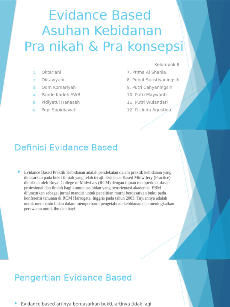 Evidance Based Pranikah Prakonsepsi Kel 8 | PDF