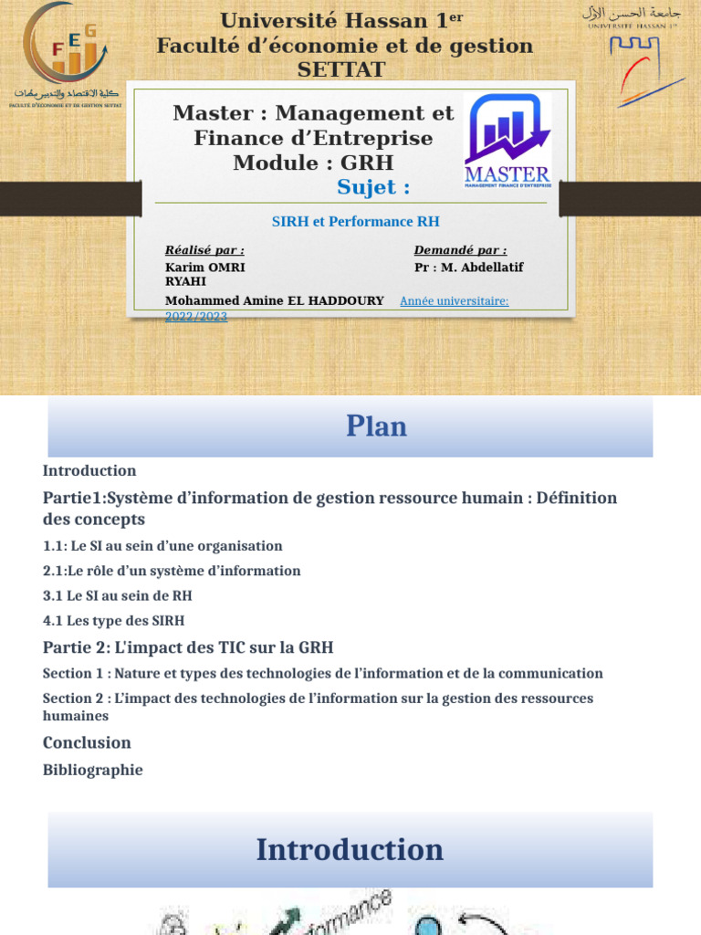 SIRH Et Performance Des RH | PDF | Technologies de l'information et de la communication ...