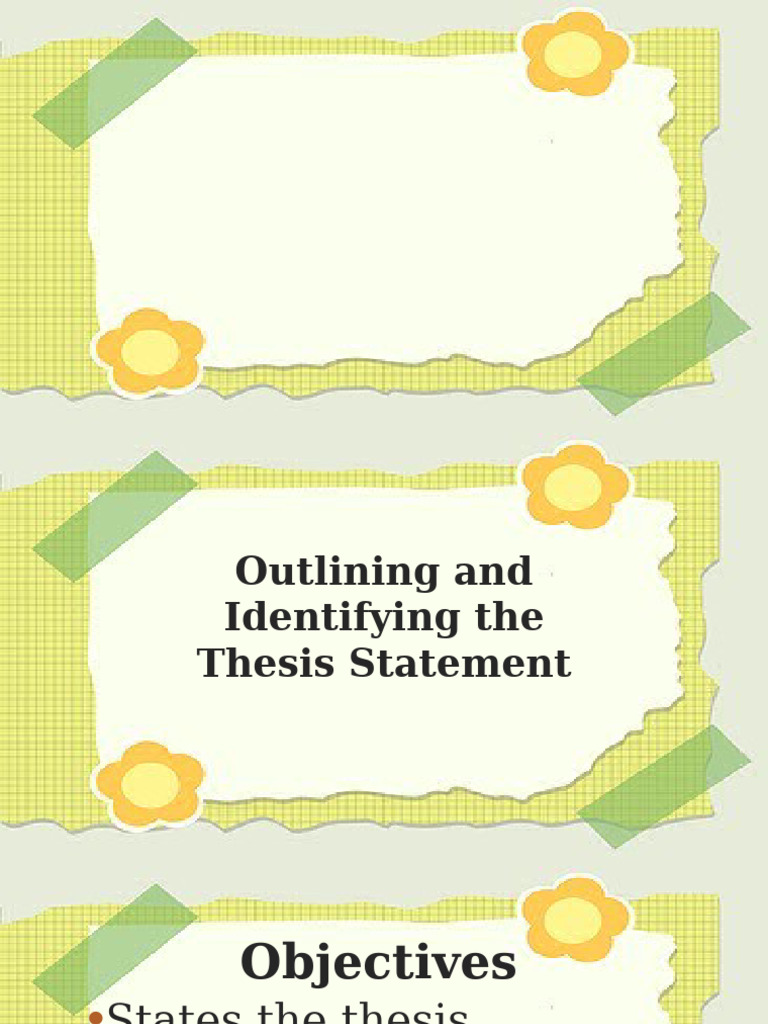 Lesson 4 Identifying the Thesis Statement | PDF