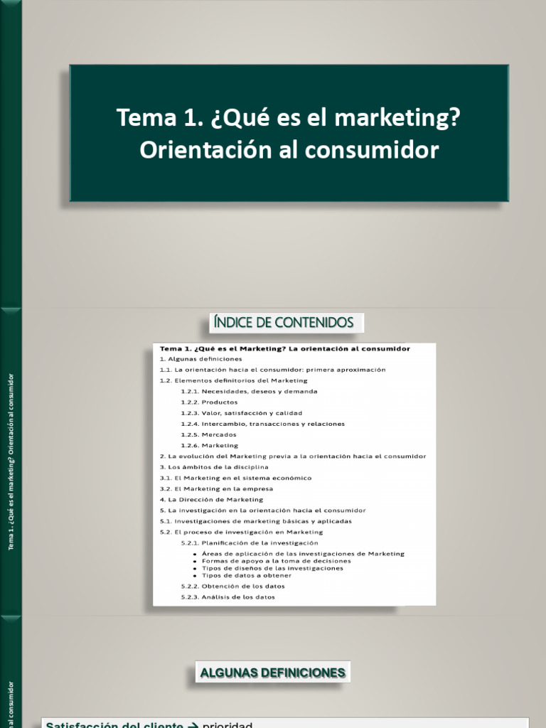 Tema 1 Que Es El Marketing | PDF | Marketing | Mercado (economía)