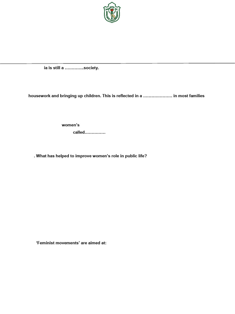 X - Ch. - Gender - Religion - and - Caste - Revision - Worksheet 2 ...