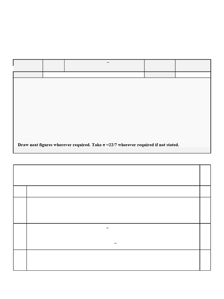 Maths Class 8 Sample Paper | PDF | Triangle | Area