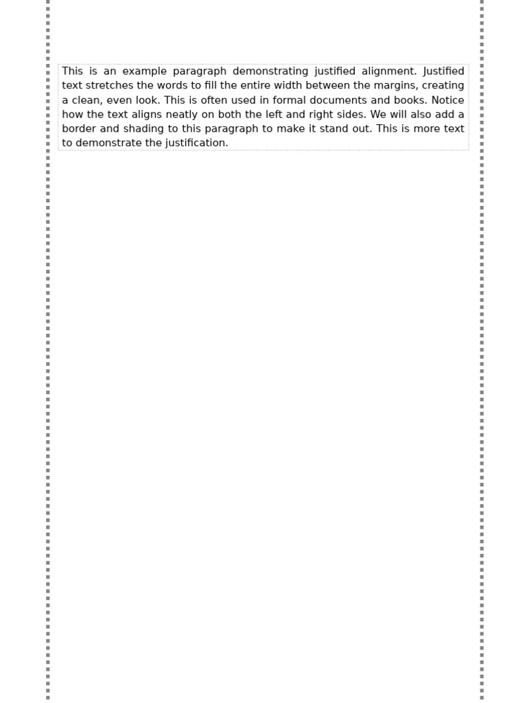 This Is An Example Paragraph Demonstrating Justified Alignment | PDF