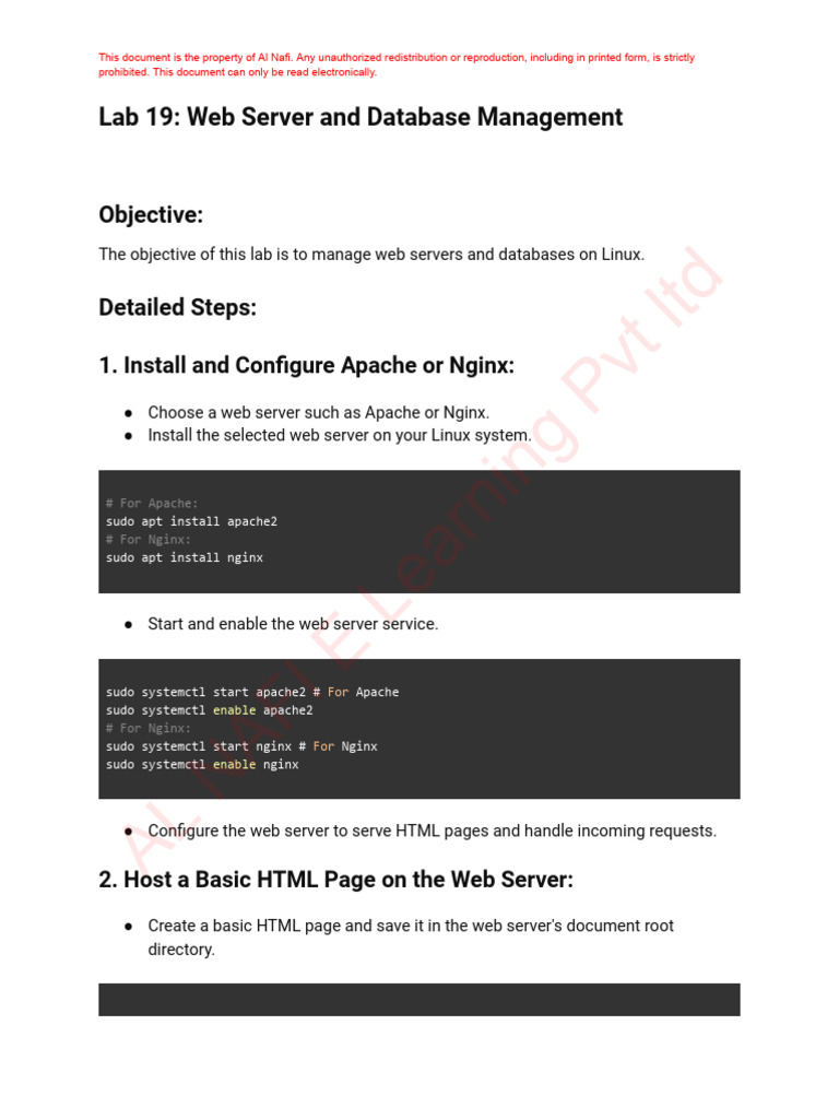 Web Server and Database Management | PDF | Postgre Sql | Databases