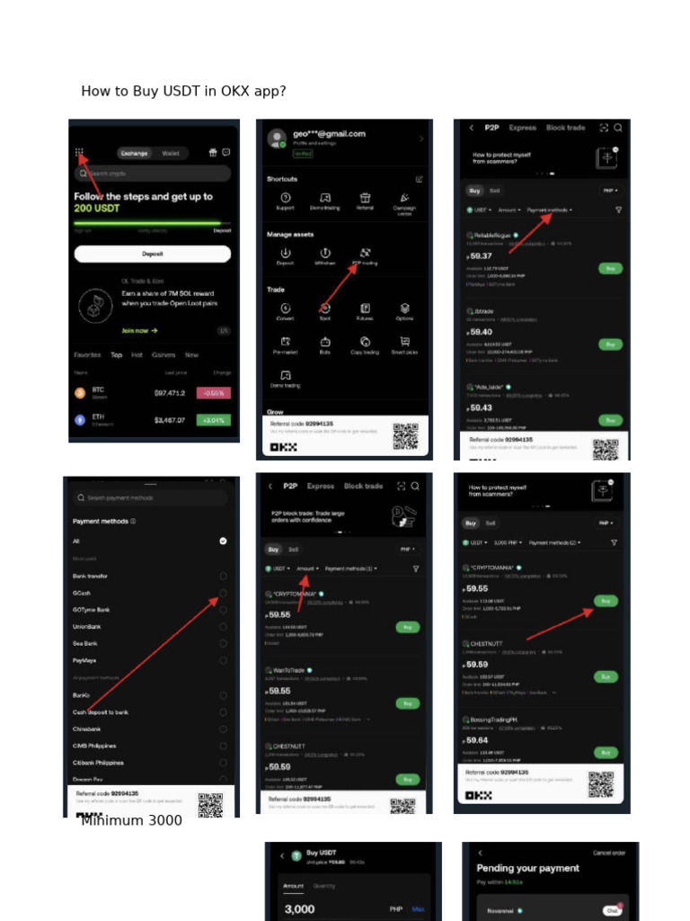 How To Buy USDT in OKX App | PDF