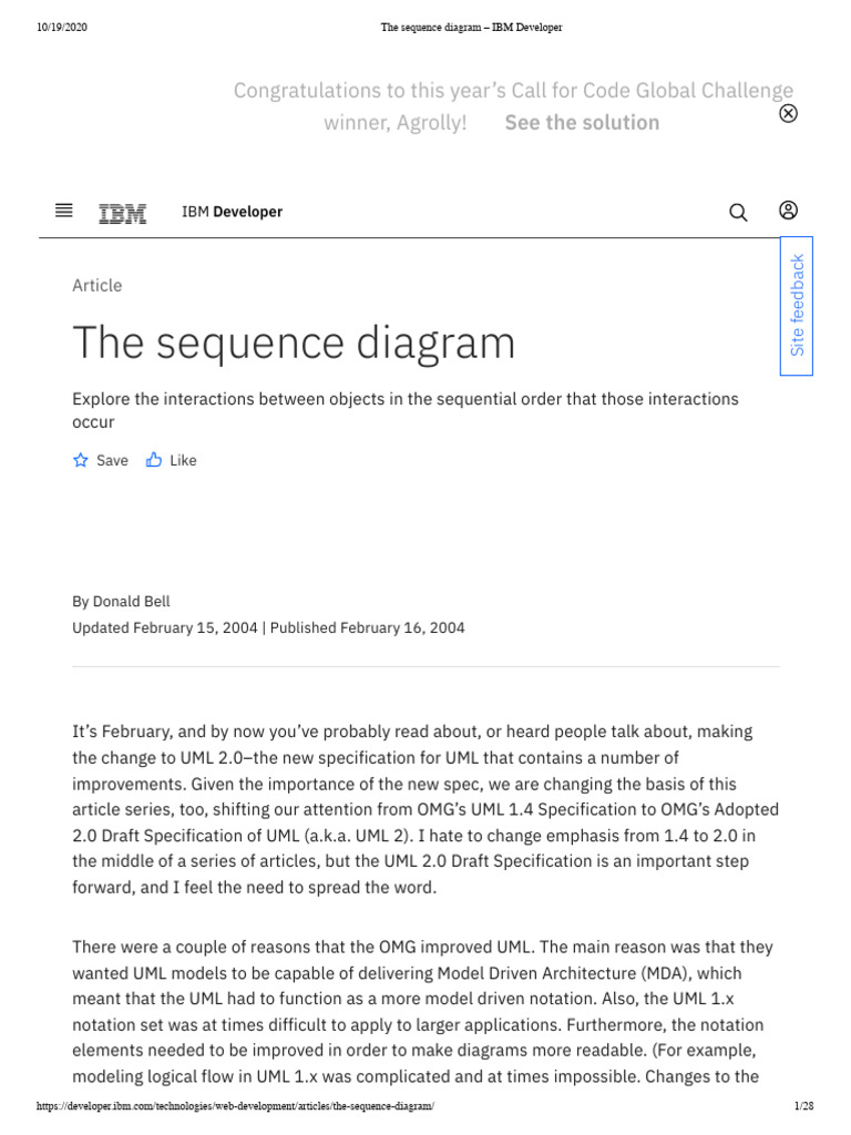 Understanding IBM Sequence Diagrams | PDF | Unified Modeling Language ...
