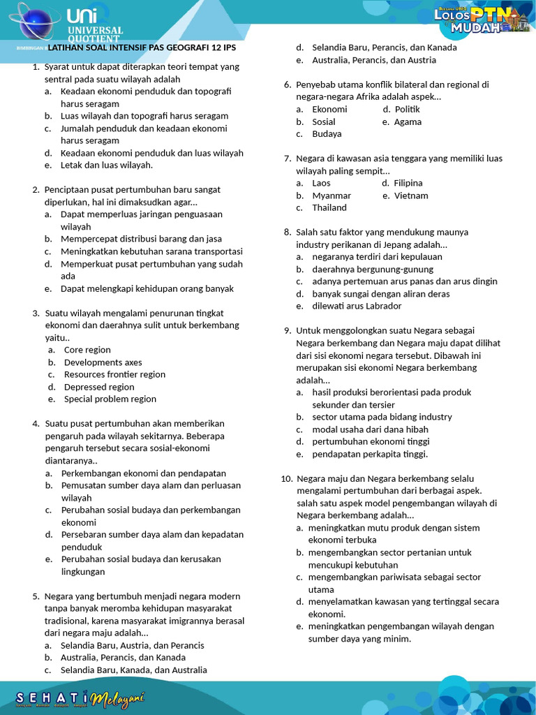 Soal Pas 12 Geo | PDF