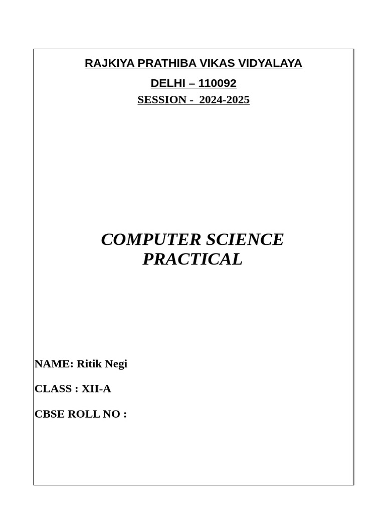 Cs Practical by Ashutosh Jha [1] | PDF | Parameter (Computer Programming) | Function (Mathematics)