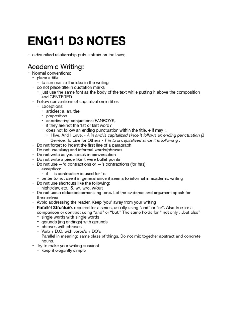 Eng11 D3 Notes | PDF