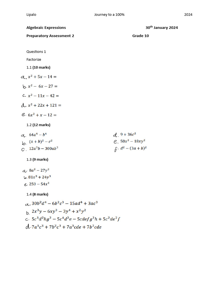 Factorization Test | PDF
