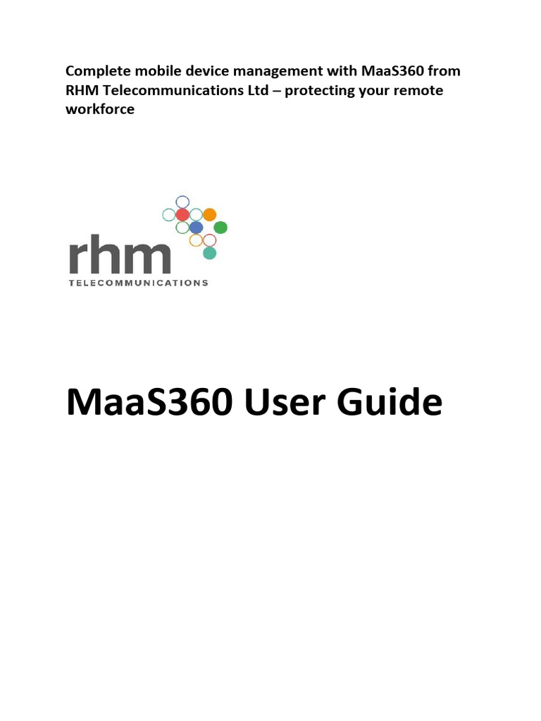 MaaS360 RHM Customer User Guide | PDF | Ios | Mobile App