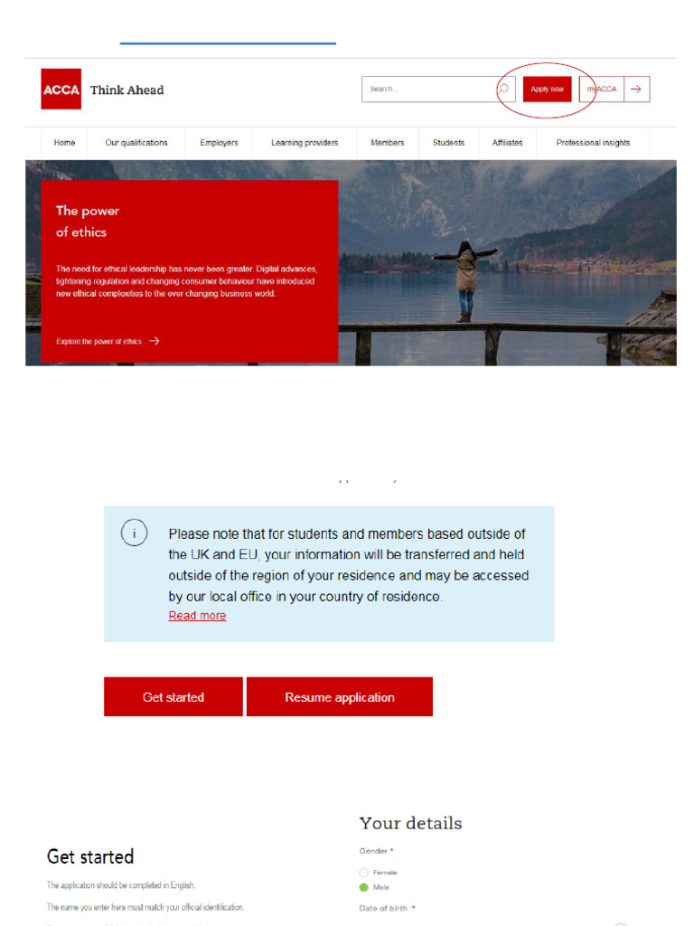 ACCA Online Registration Guideline | PDF