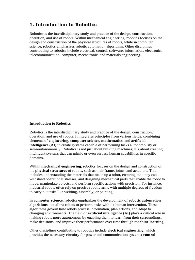 Ai assignment project | PDF | Robotics | Robot