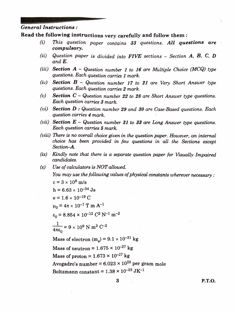 12 Physics 2023-24 Set 3 | PDF | P–N Junction | Doping (Semiconductor)