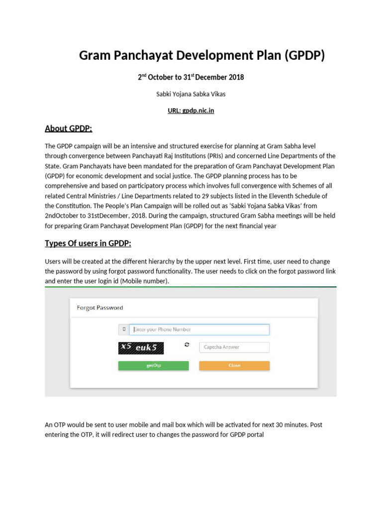 Brief Write Up GPDP - 1537534906038 | PDF