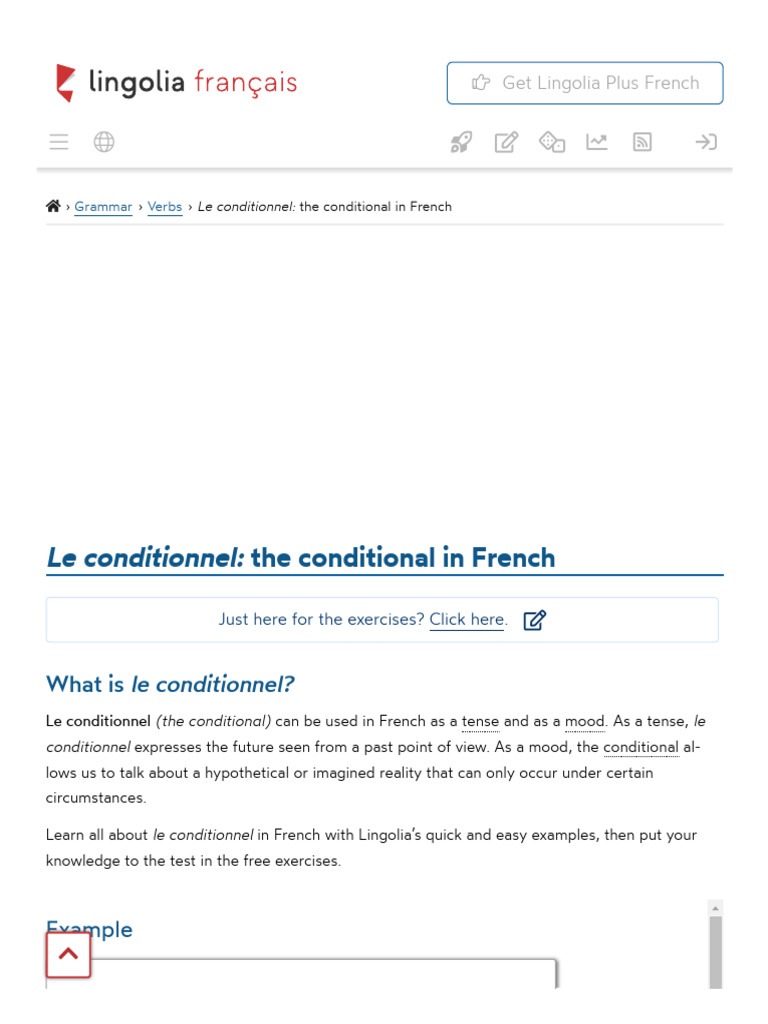 Le Conditionnel - The Conditional in French | PDF | Grammatical ...