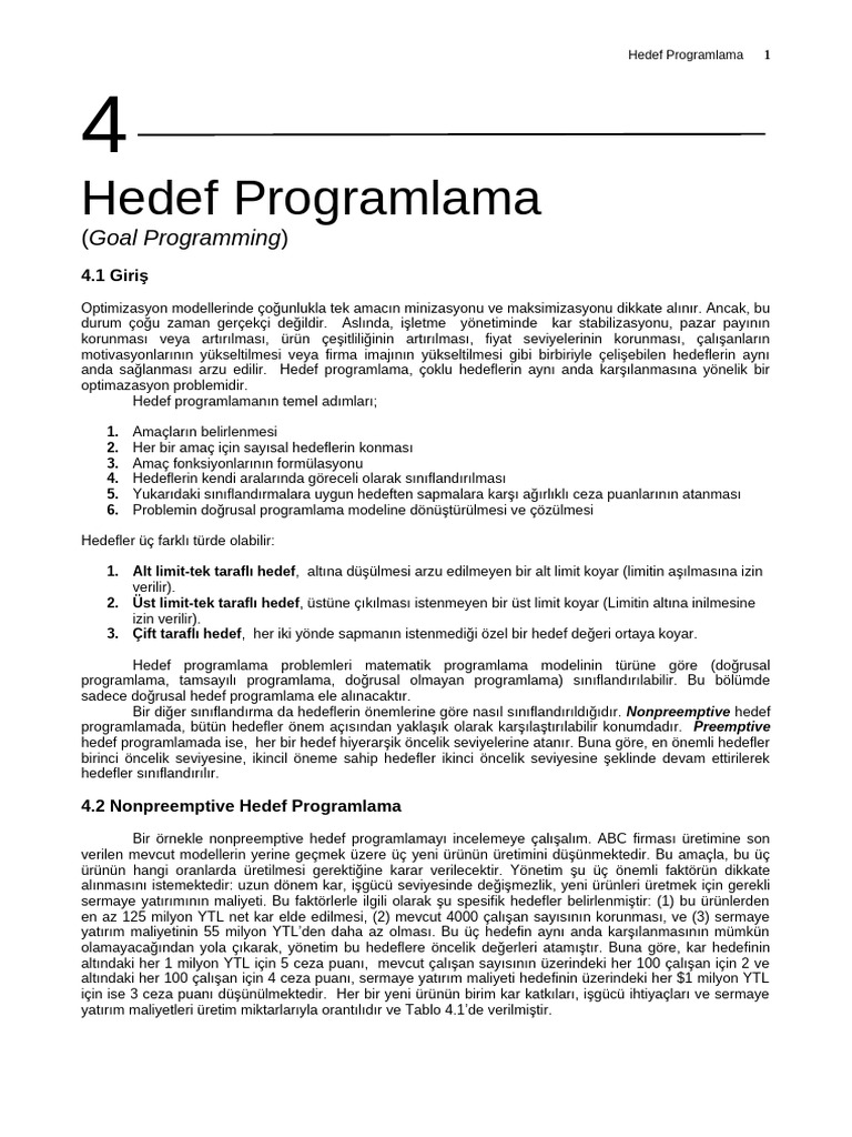 Bolum 2 - Hedef Programlama | PDF