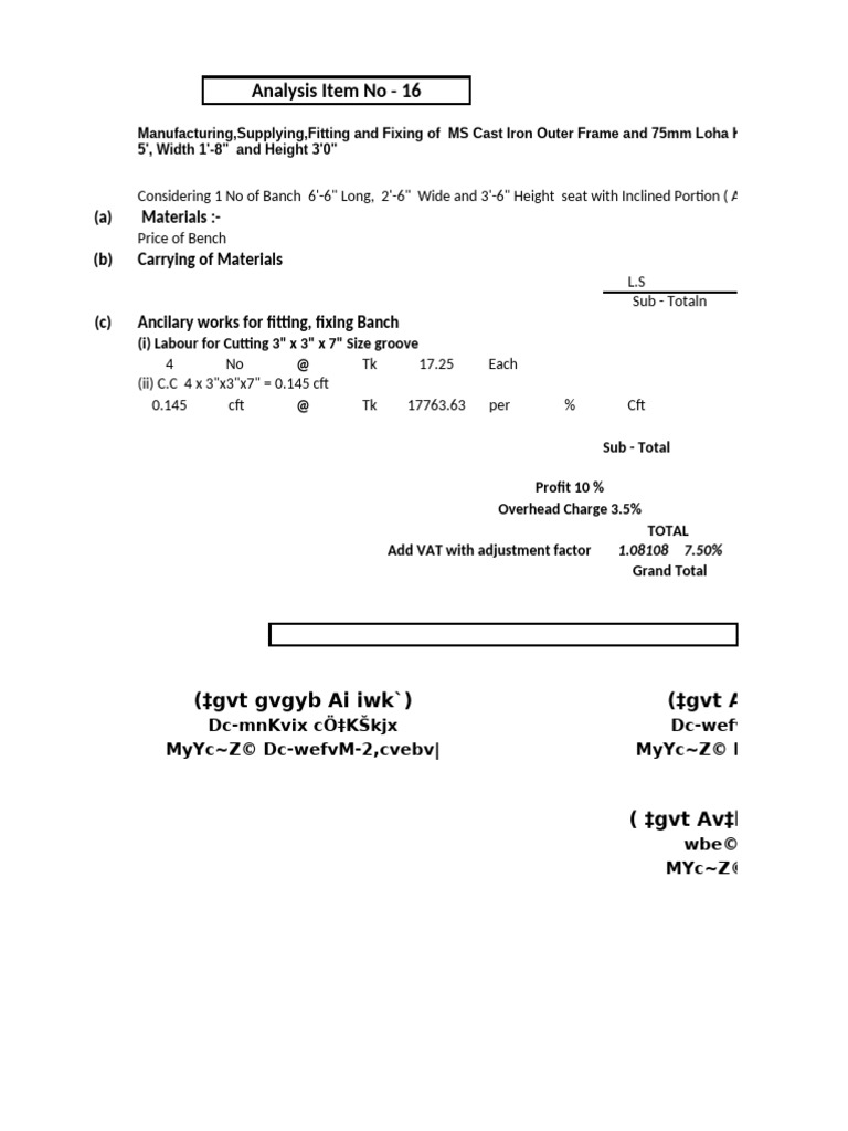 Analysis Bench | PDF