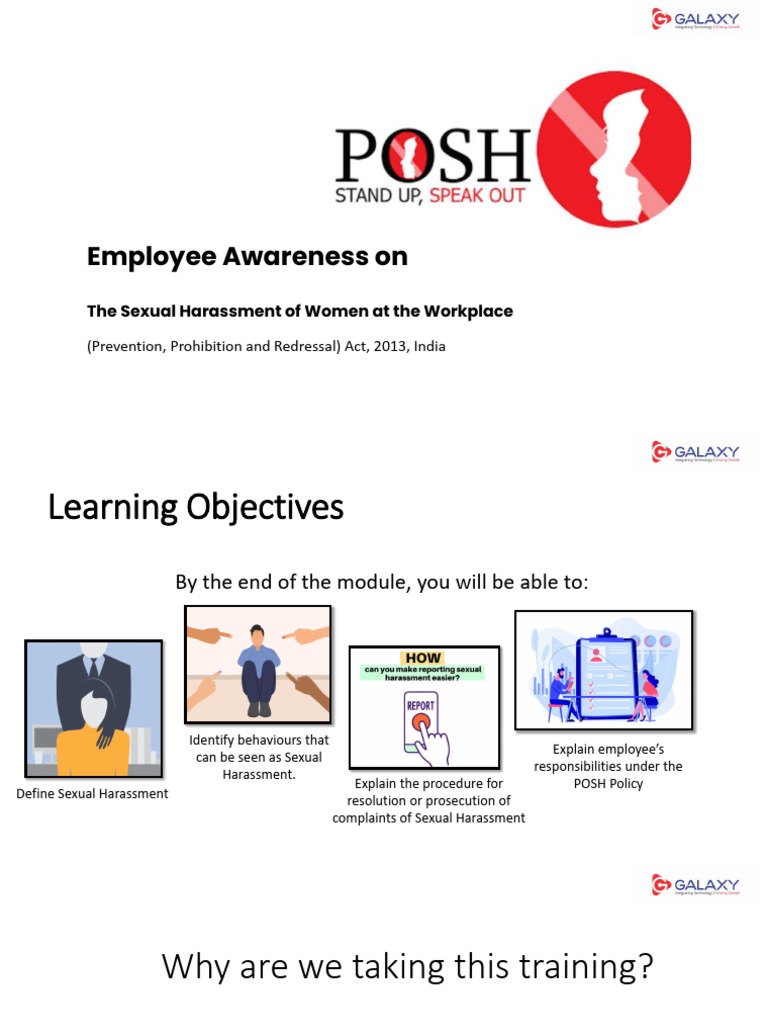 POSH Employee Awareness Module | PDF | Sexual Harassment | Harassment