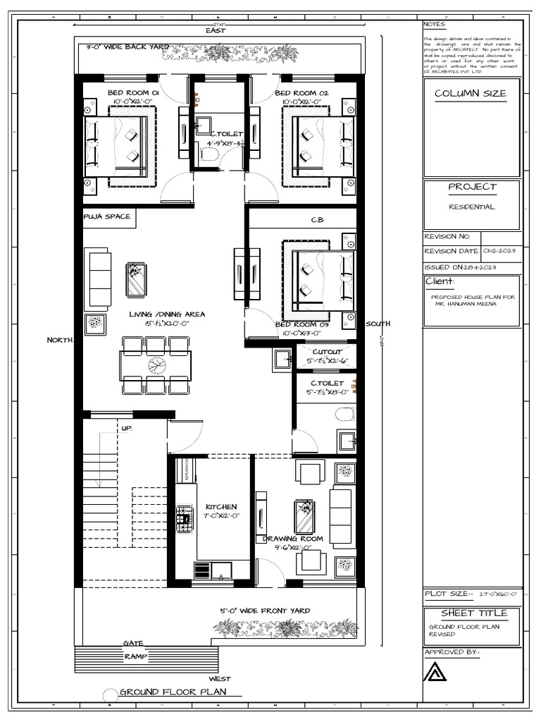 Residential Ground Floor Plan Design | PDF