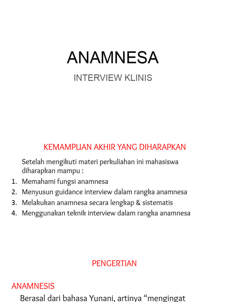 ANAMNESA | PDF